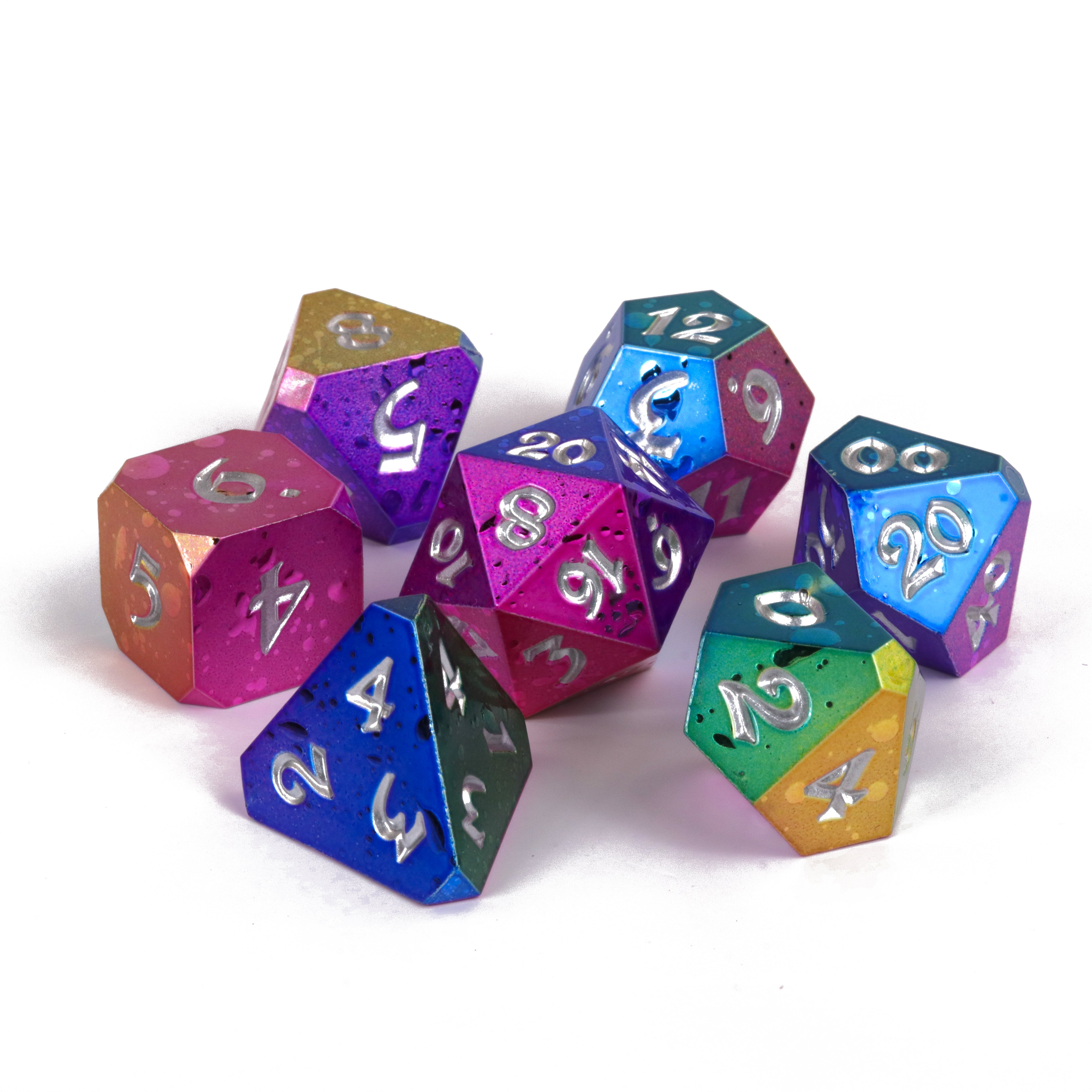 7pc RPG Set - Cosmic Rainbow – Die Hard Dice
